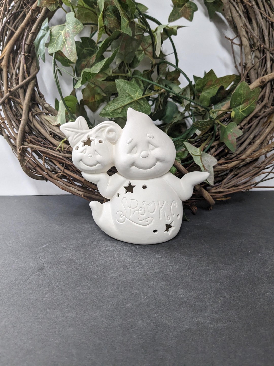 Ready to Paint Small Lighted Jack the Ghost Ceramic Bisque Fired to ...