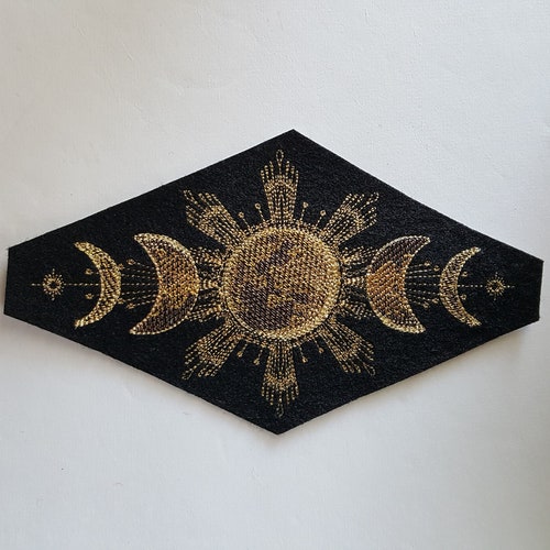 Eclipse Embroidered Iron on Patch | Etsy