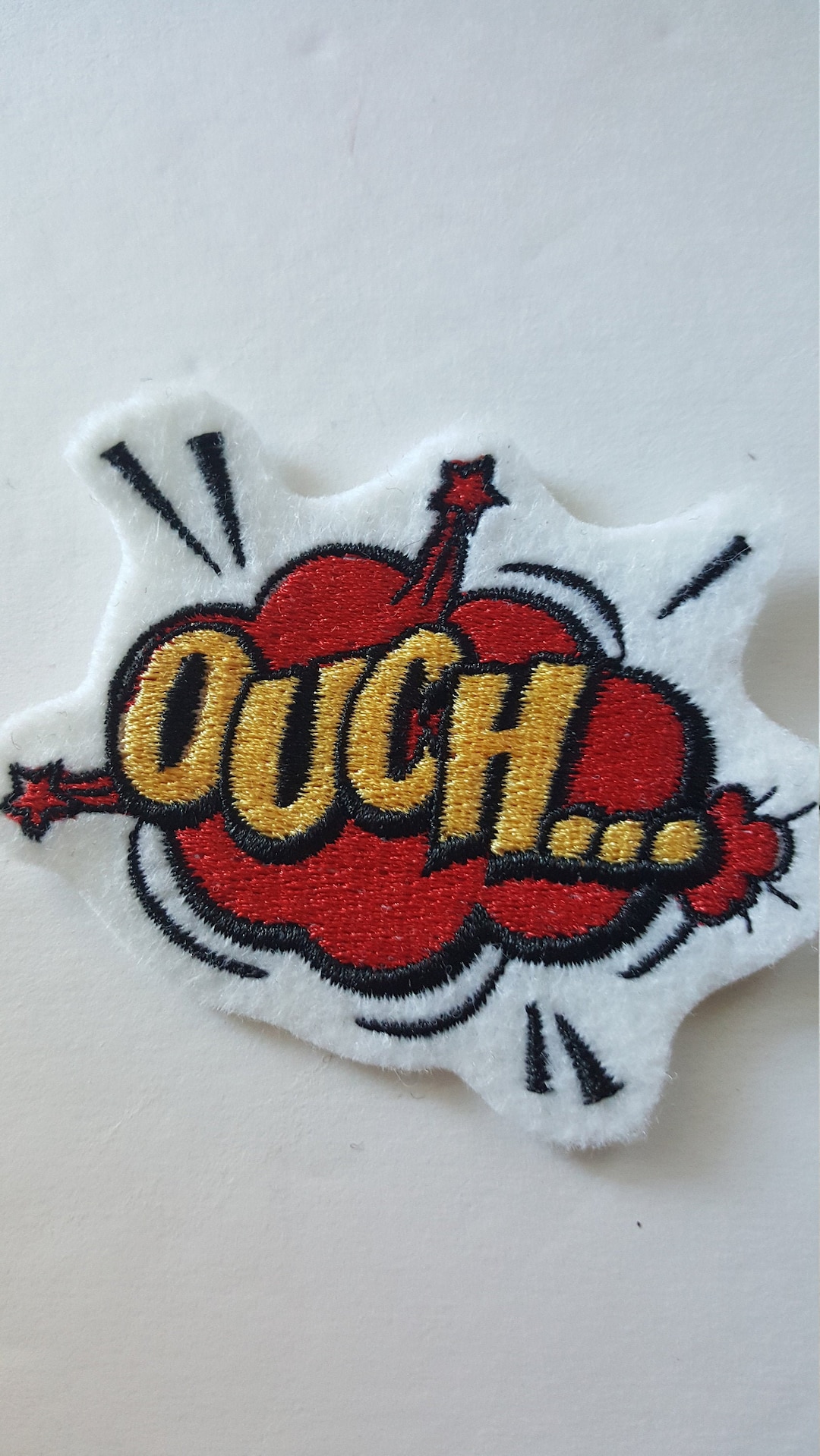 OUCH! Comic Book Patch - Machine Embroidered Iron-on - Comics • Comic ...