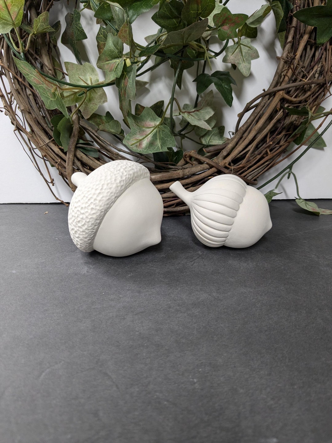 Ready to Paint Set of 2 Acorns - Ceramic Bisque - Fired to Cone 04 ...