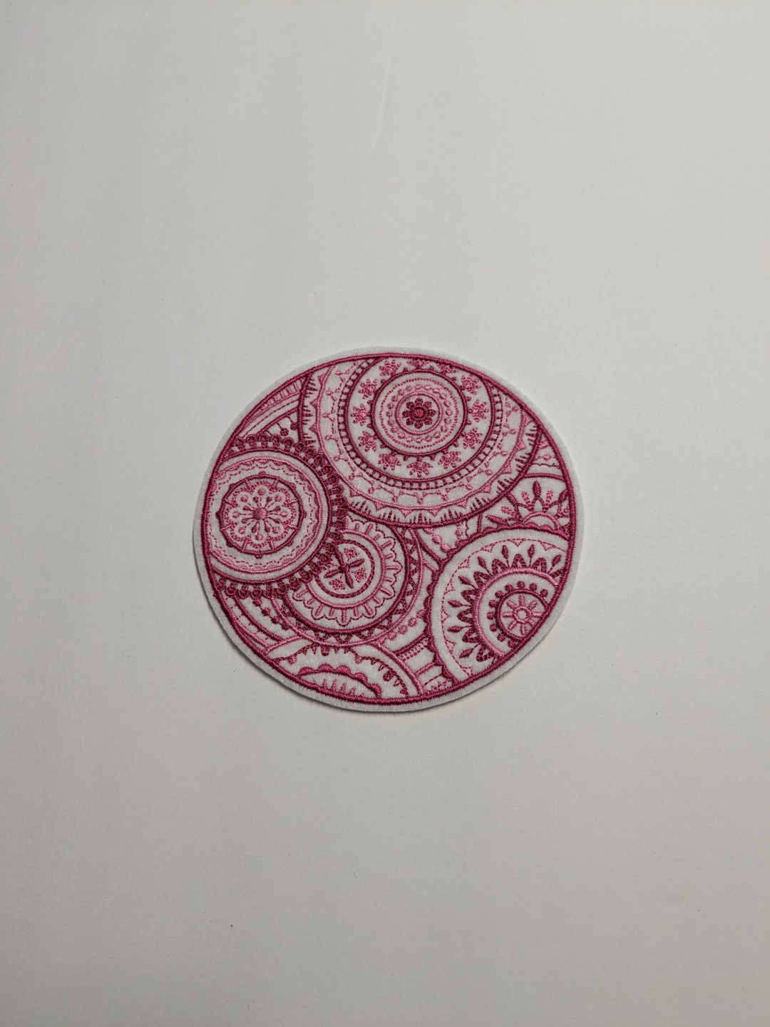 Modern Circles Medallion Patch - Machine Embroidered Iron-on - Mandala ...