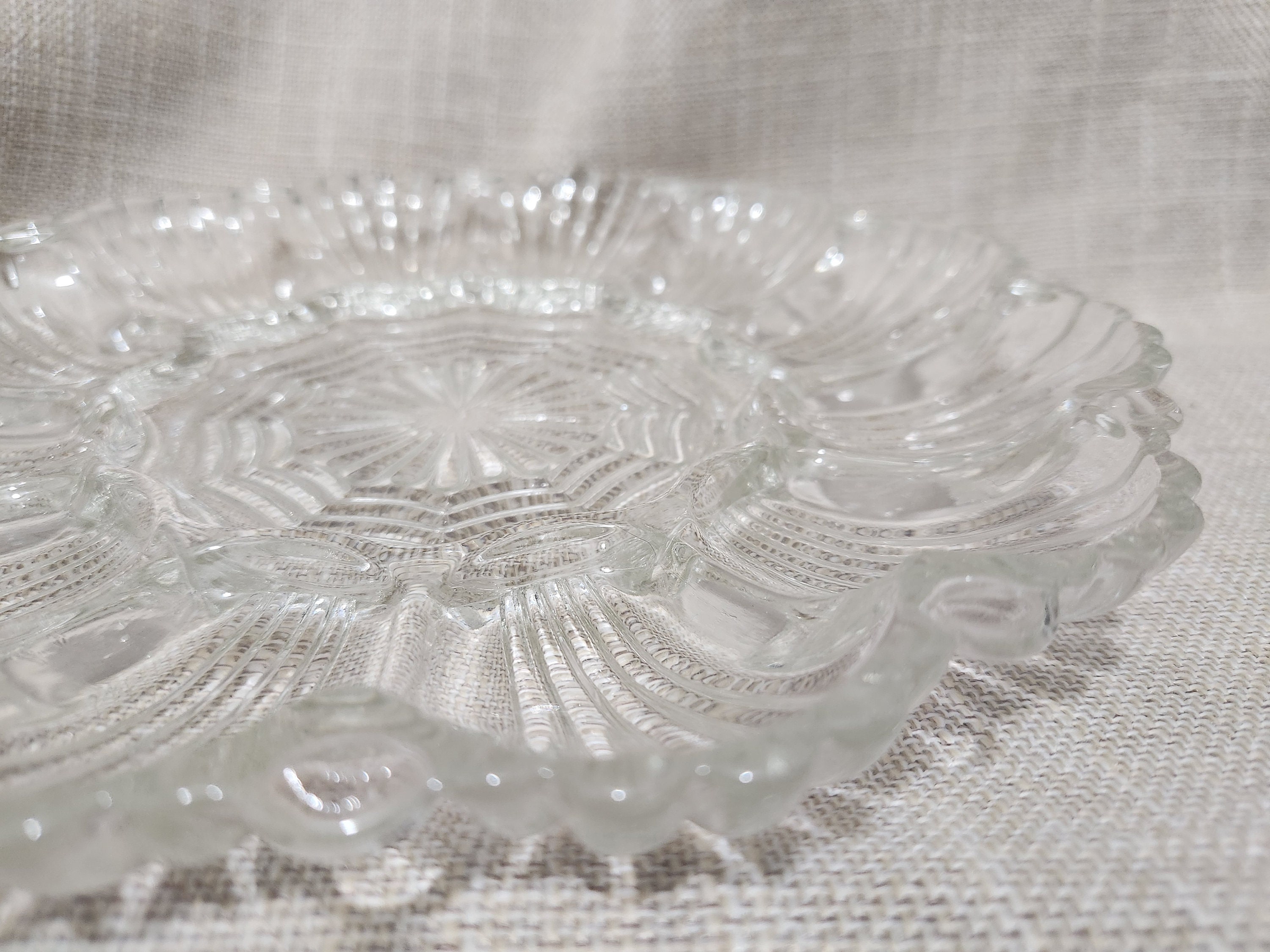 Vintage Anchor Hocking Clear Glass Deviled Egg Plate Tray - 12 Eggs - Etsy