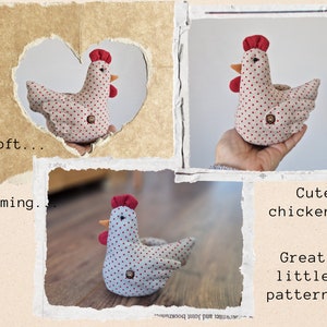 Linen Stuffed Chicken Sewing Pattern – DIY Fabric Toy (PDF Pattern) - Etsy