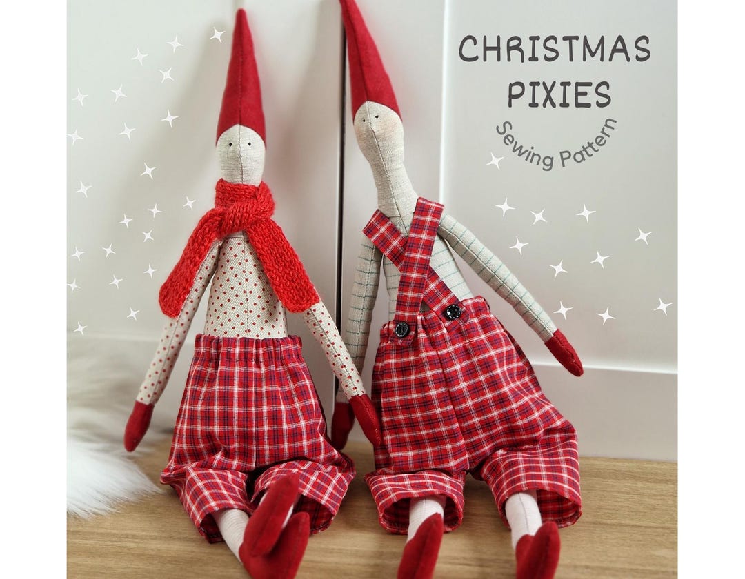Christmas Pixie With Pdf Pattern, Scandinavian Elf Doll Sewing Tutorial ...
