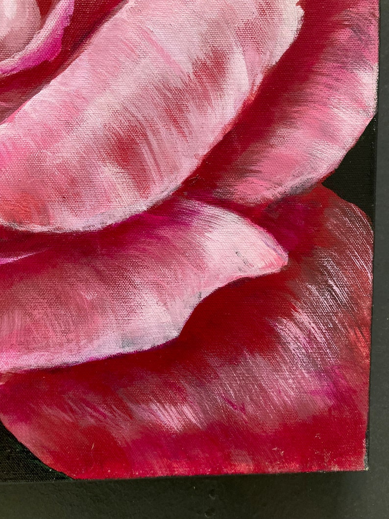 Vintage Painting of a Rose - Etsy