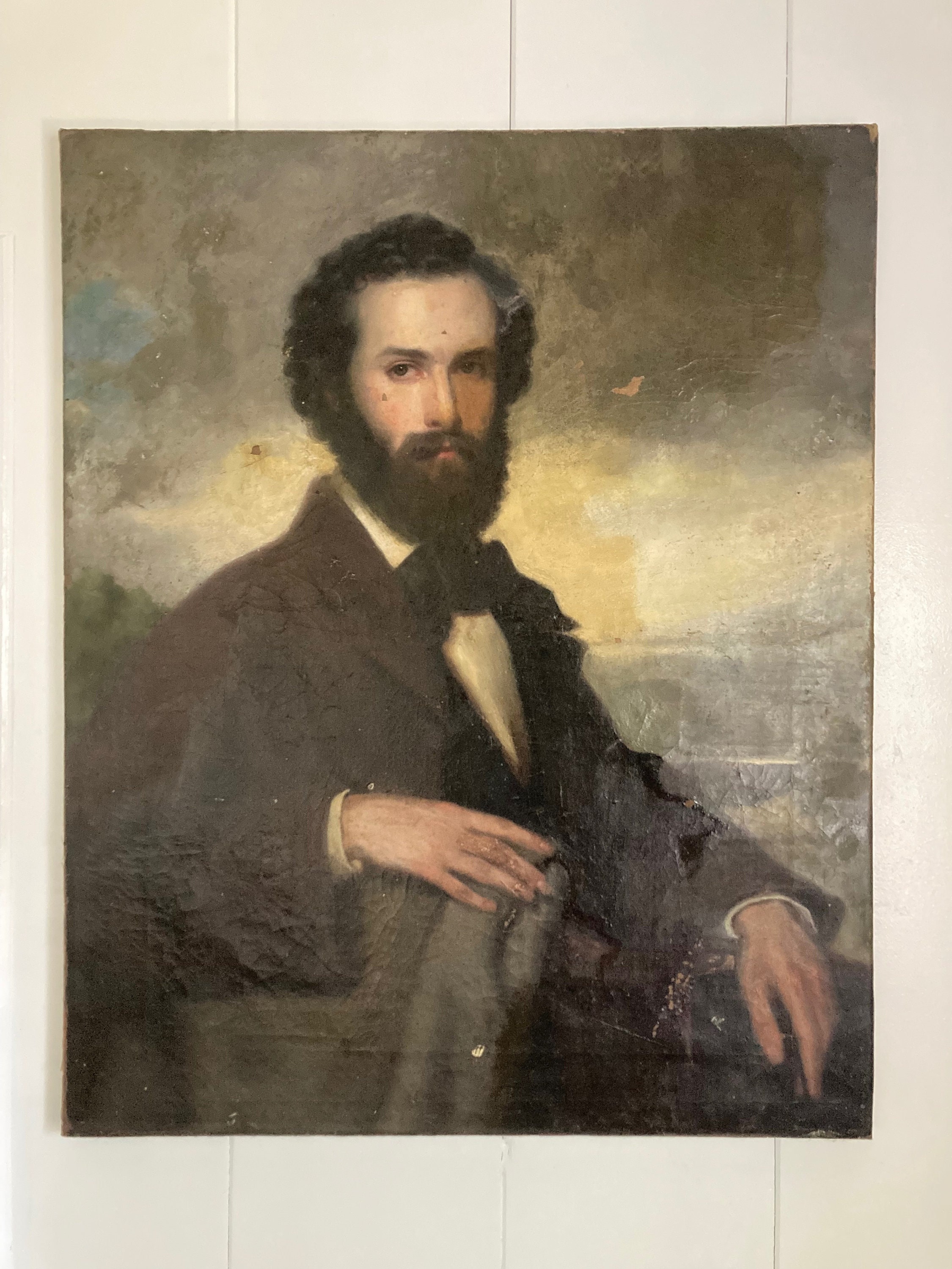 Vintage 19th Century Portrait of a Man in the Manner of Thomas - Etsy