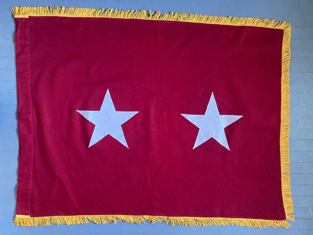 Vintage Major General Flag 2 Star - Etsy