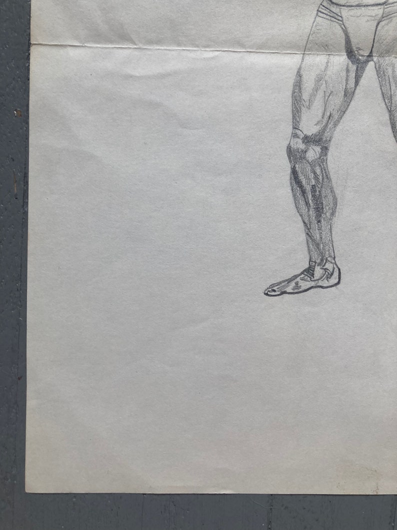 Vintage Male Physique Drawing - Etsy