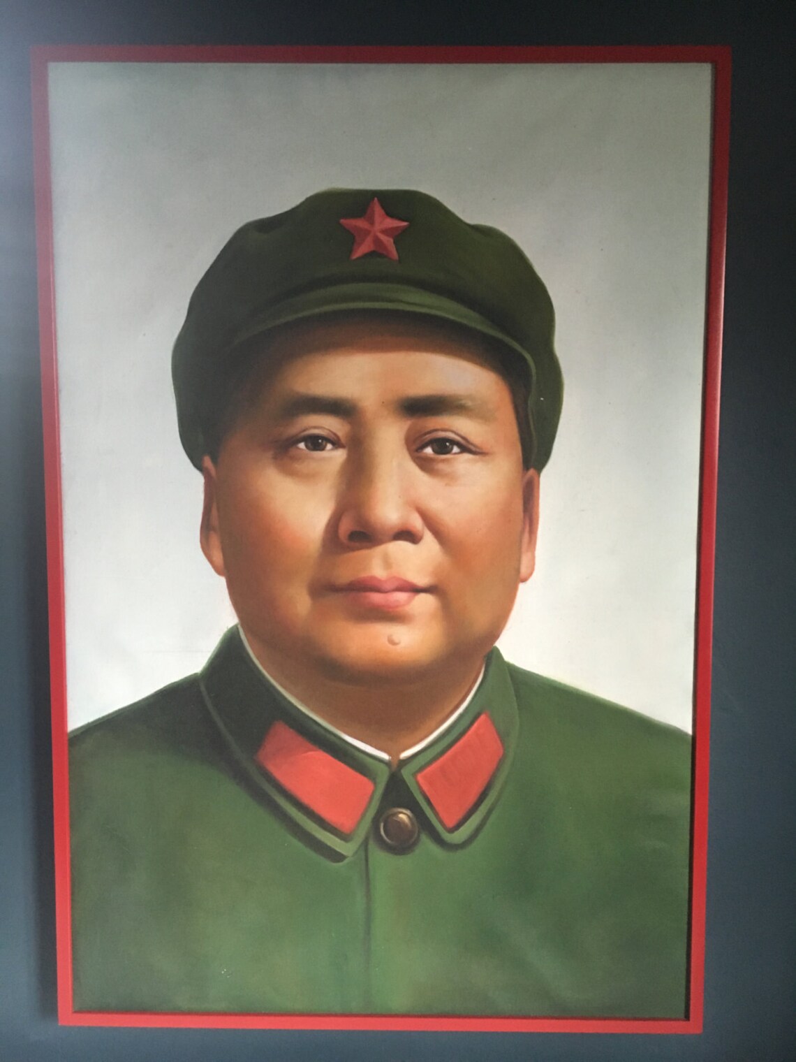 Vintage Oil Portrait of Chairman Mao | Etsy