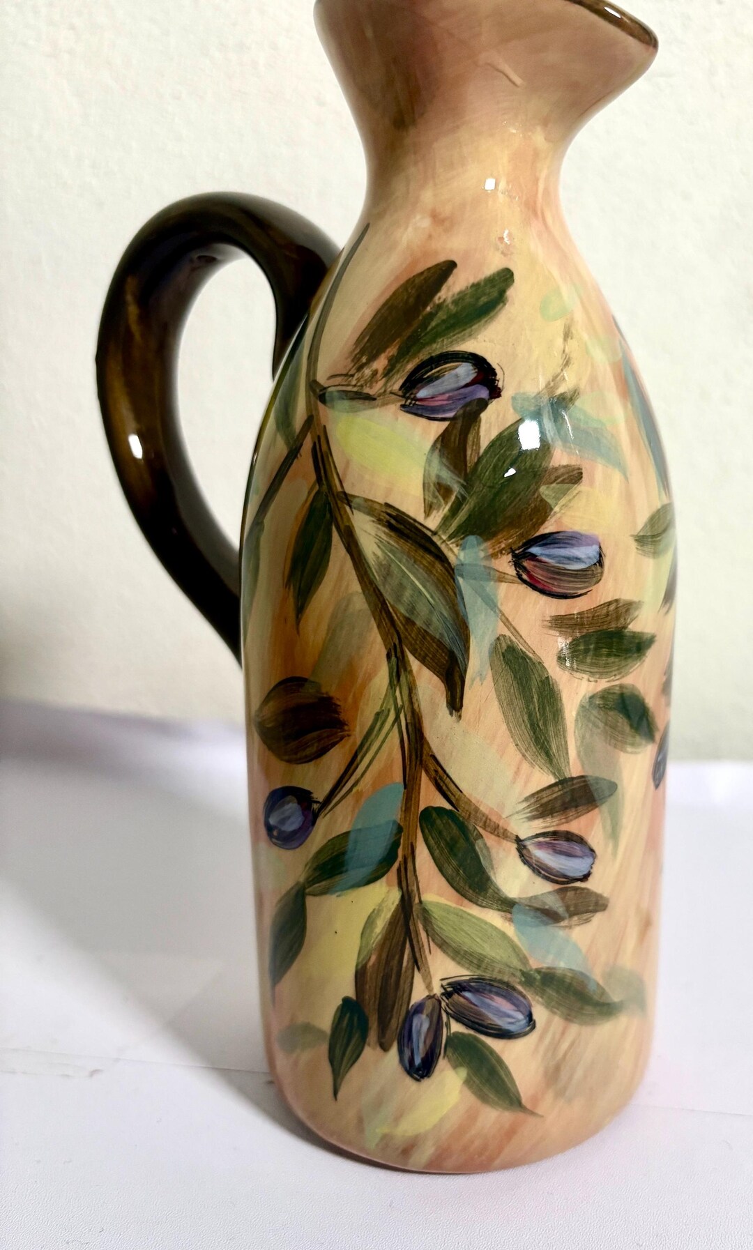 Olive Oil Pitcher - Table Ware Handpainted Ceramic. Certified ...