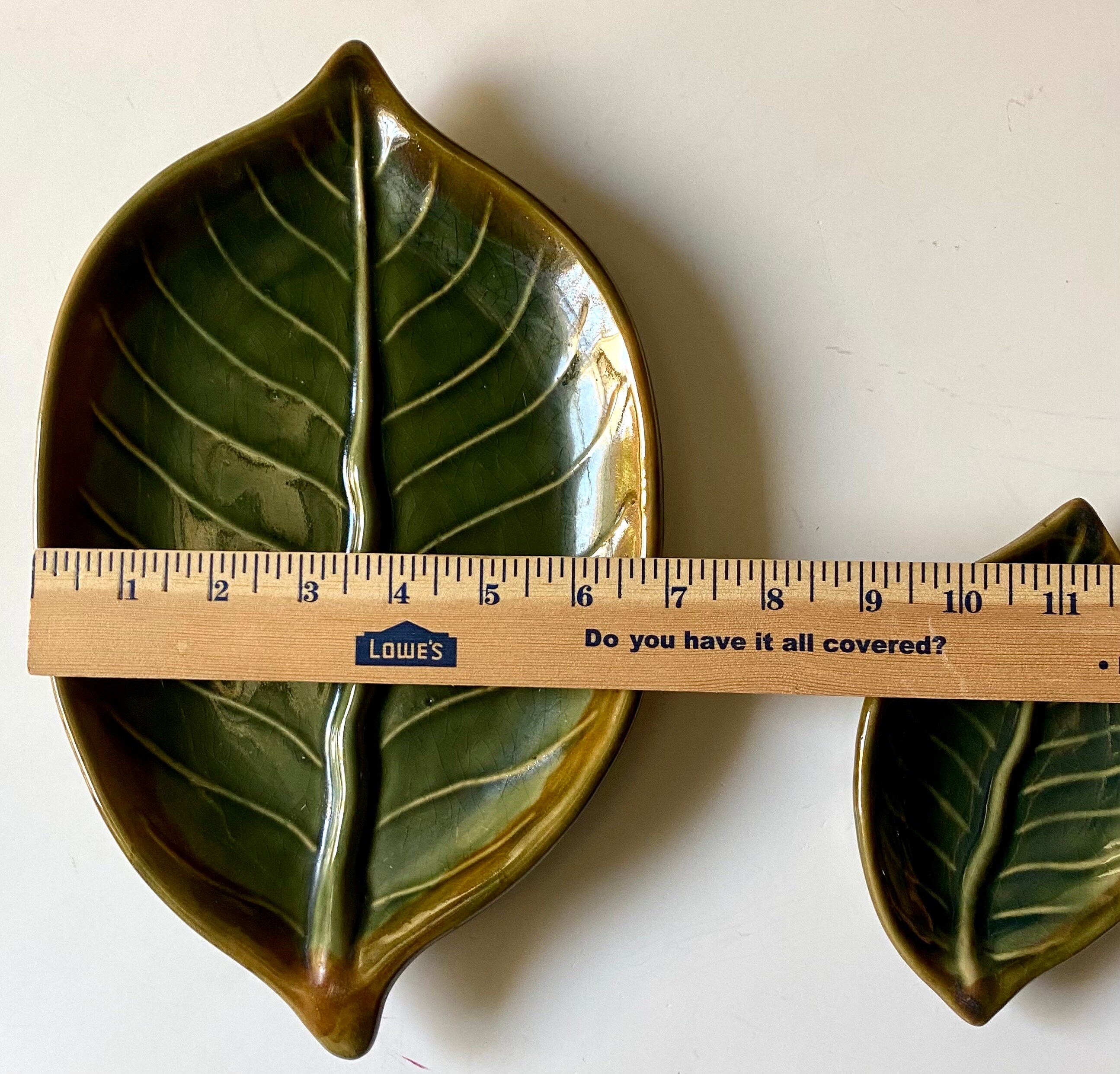 Pier 1 Leaf Shaped Platter and Side Dish Set of 2 - Etsy
