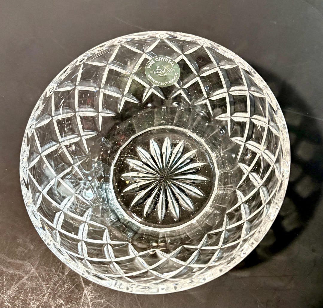 Lenox Lead Crystal Small Bowl.diamond Cut. Candy Trinket.. - Etsy
