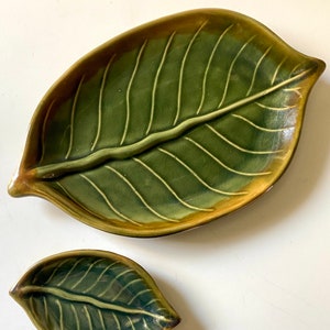 Pier 1 Leaf Shaped Platter and Side Dish Set of 2 - Etsy