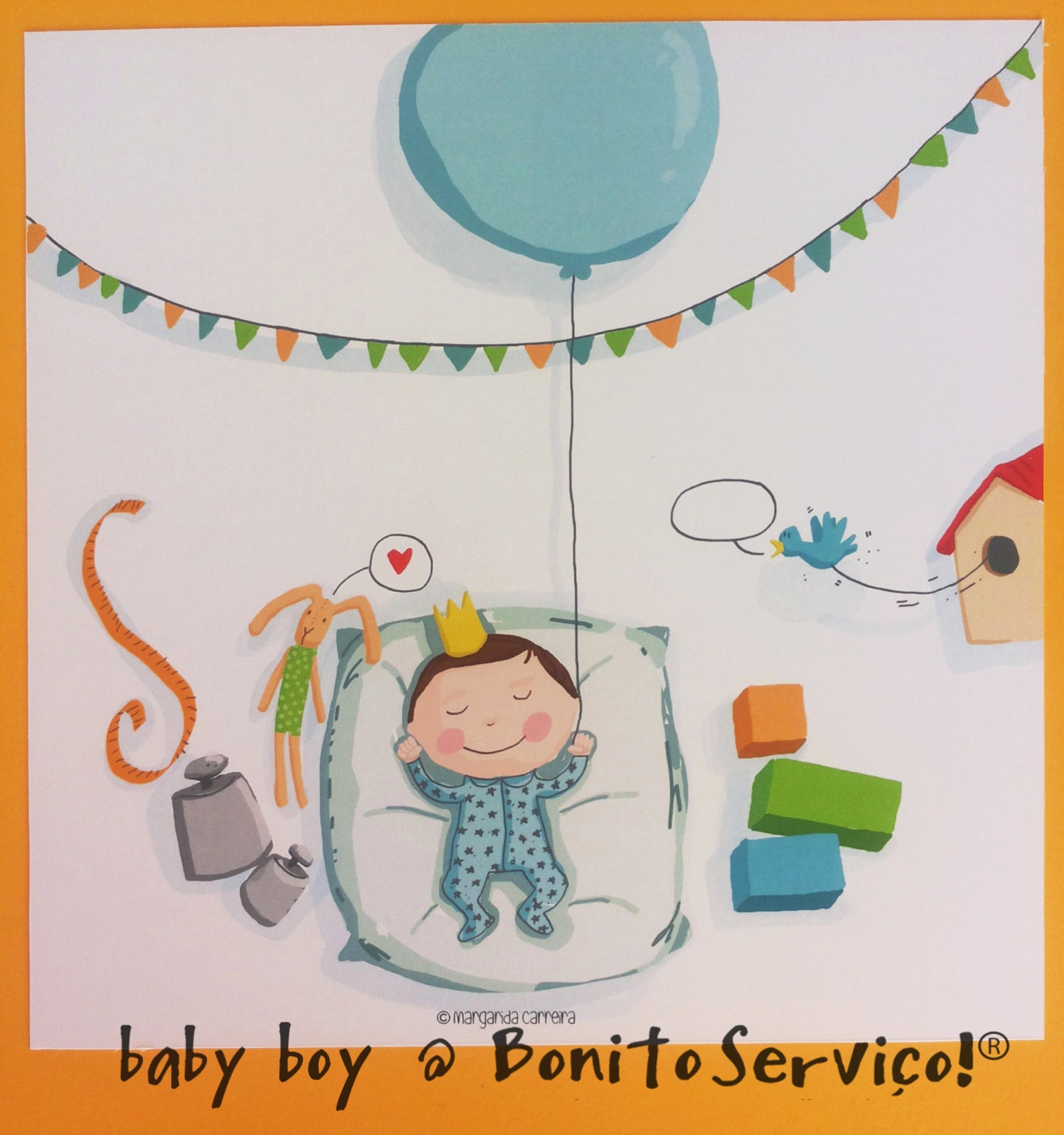 Customized birth illustration print. includes baby's name | Etsy