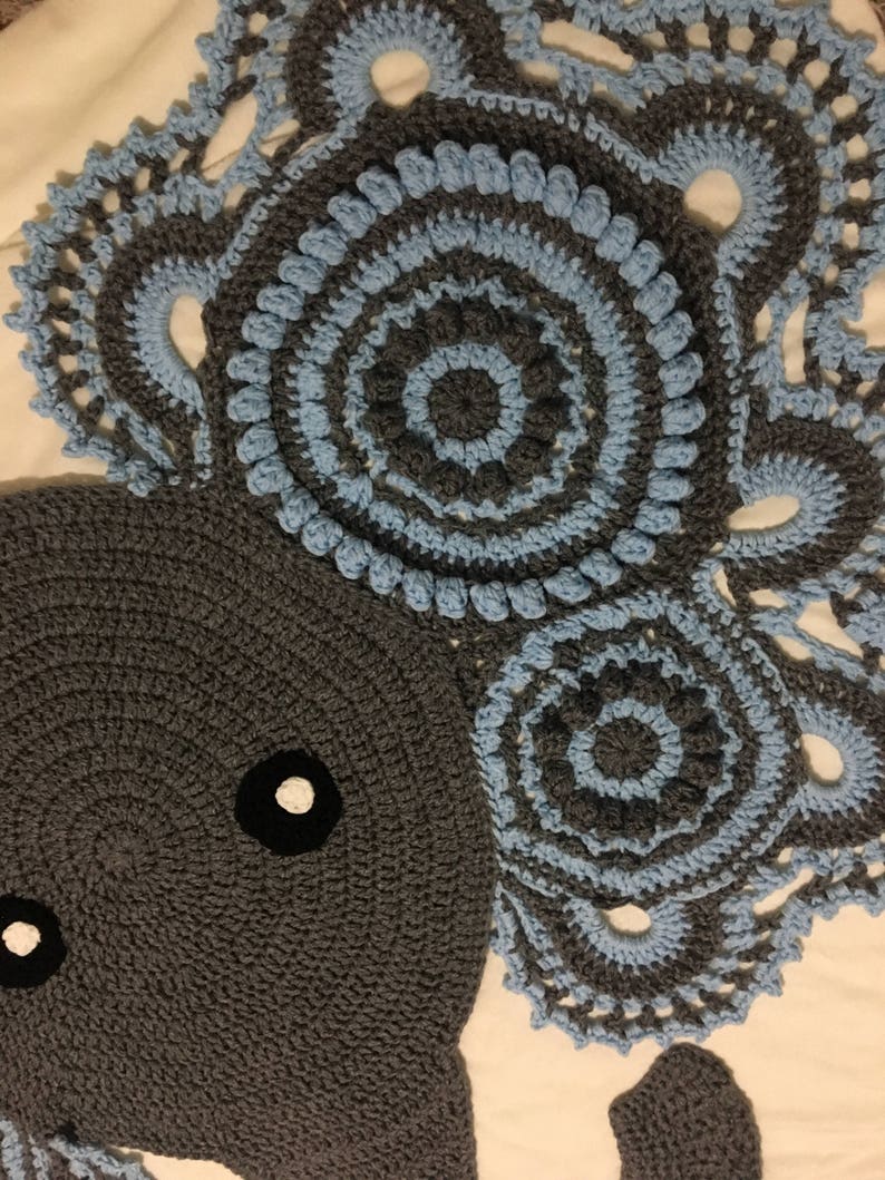 Elephant Baby Rug Crochet Rug Crochet Elephant Rug - Etsy