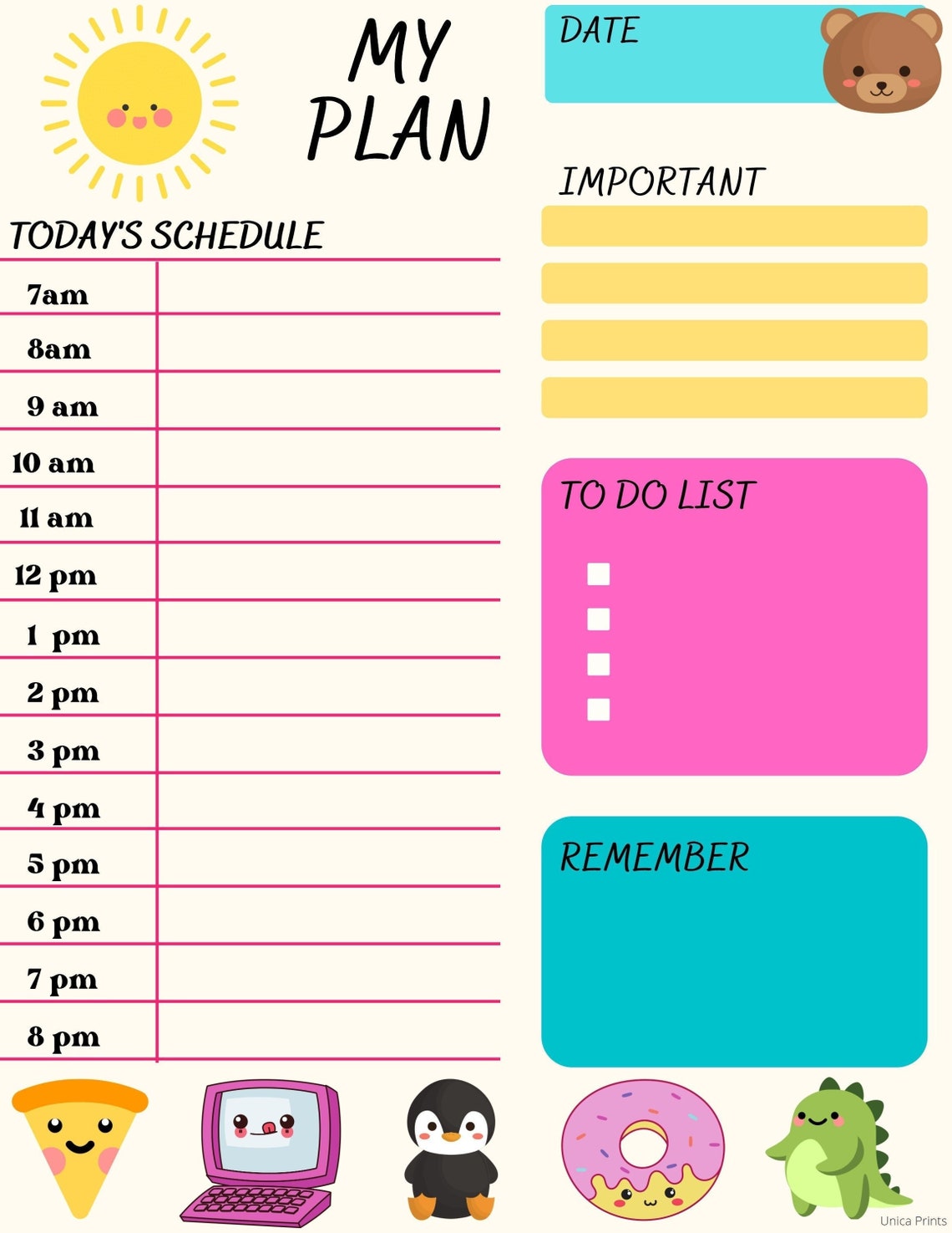 Kids Planner | Cute Way to Organize and COMPLETE Daily Tasks | Perfect ...