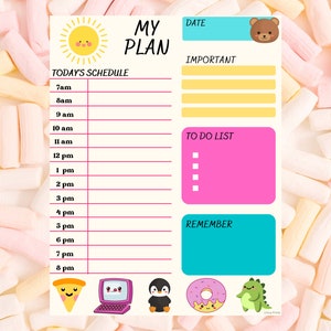 Kids Planner | Cute Way to Organize and COMPLETE Daily Tasks | Perfect ...