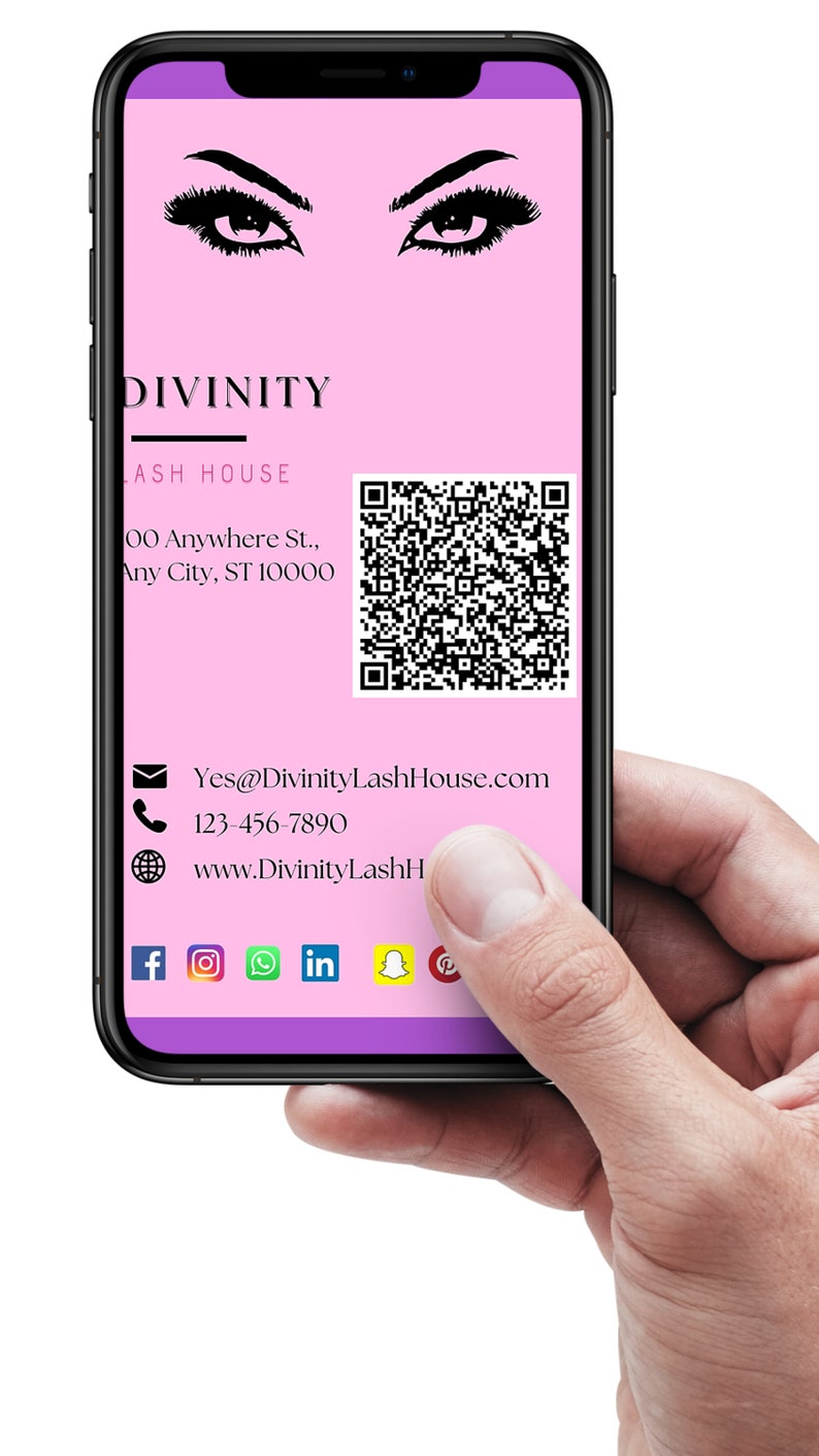 QR Code Custom Virtual Business Card | Vcard | Engraved Social Media ...