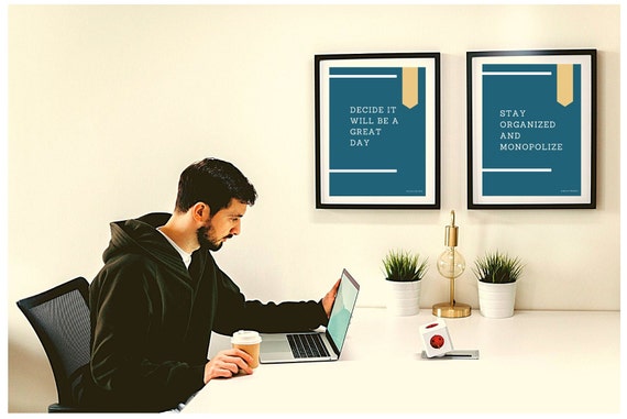 Minimalism Office Wall Decor 8 Piece Poster Set in 2 Sizes - Etsy