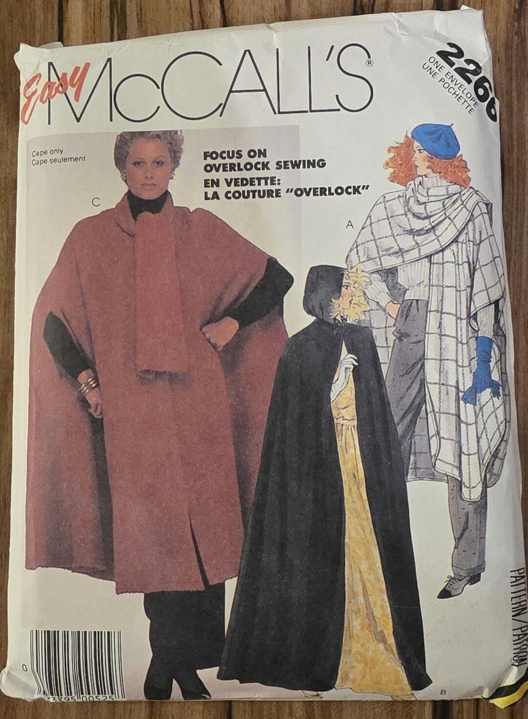 Vintage Cape Sewing Pattern: Mccalls 2266 - Sizes 6-20 (factory Folded ...