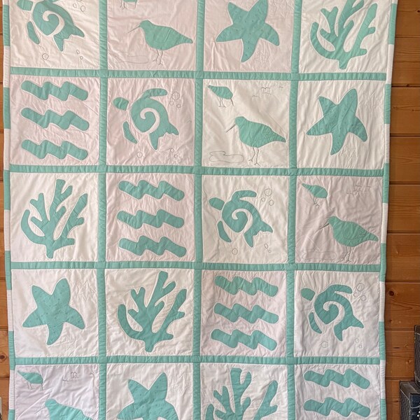Sea Life Baby Quilt - Etsy