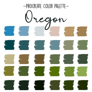 Procreate Color Palette oregon - Etsy