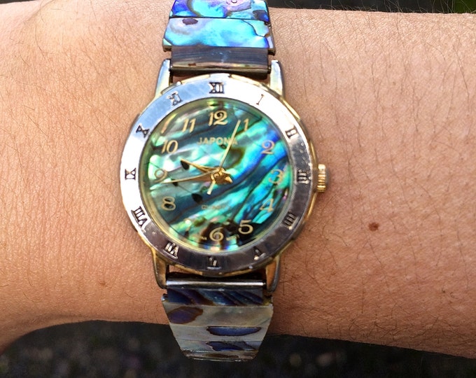 Vintage Abalone Shell Japona Watch - Etsy