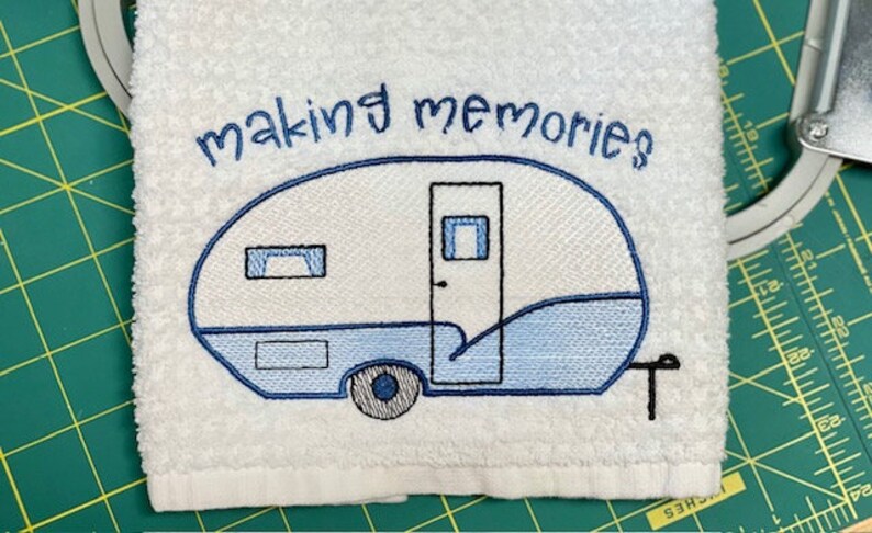 Camper, RV, Camping, Vintage Camper Machine Embroidery, Retro, Quick ...