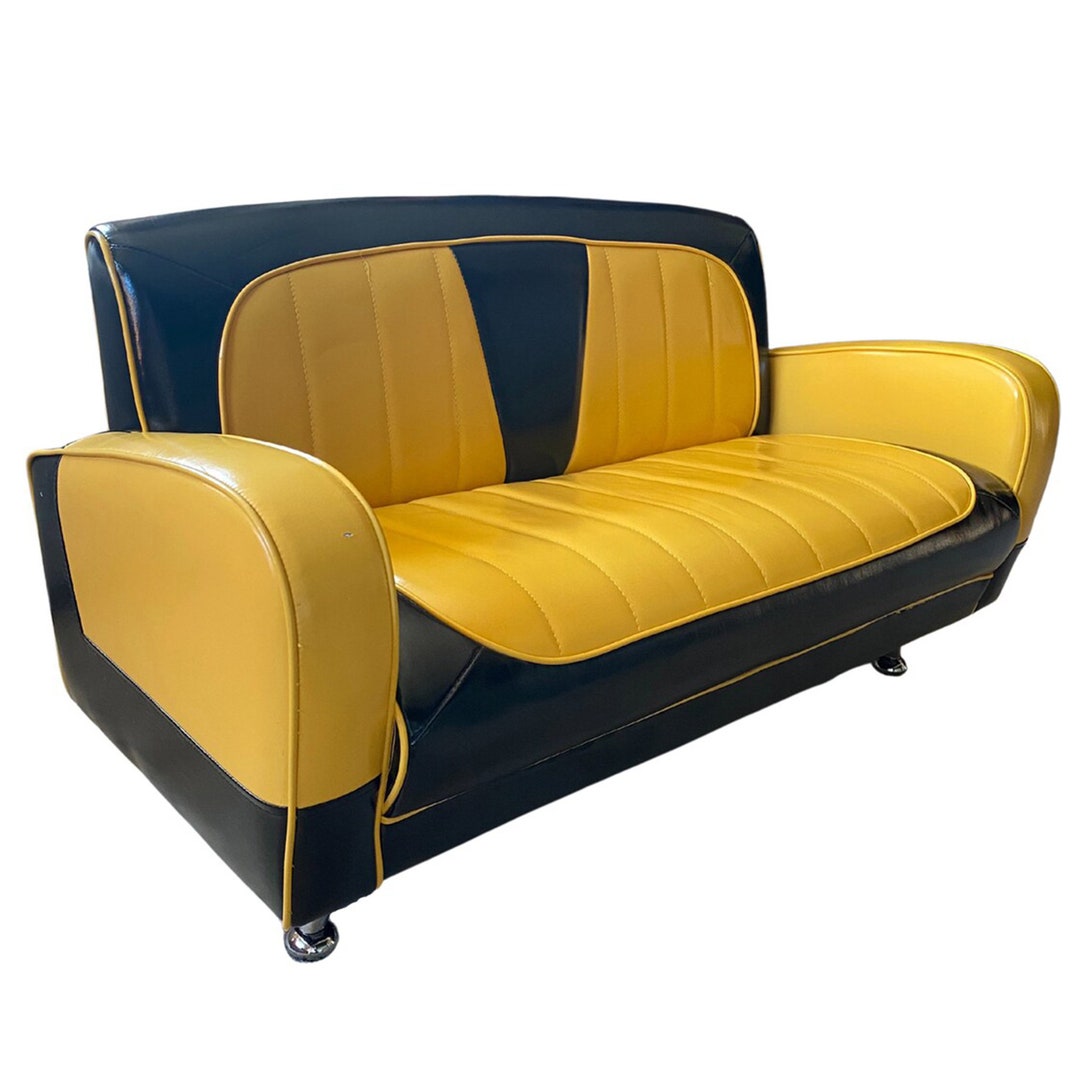Mini Sofa Retro Diner Car Seat Yellow Black Child's Tiny - Etsy UK