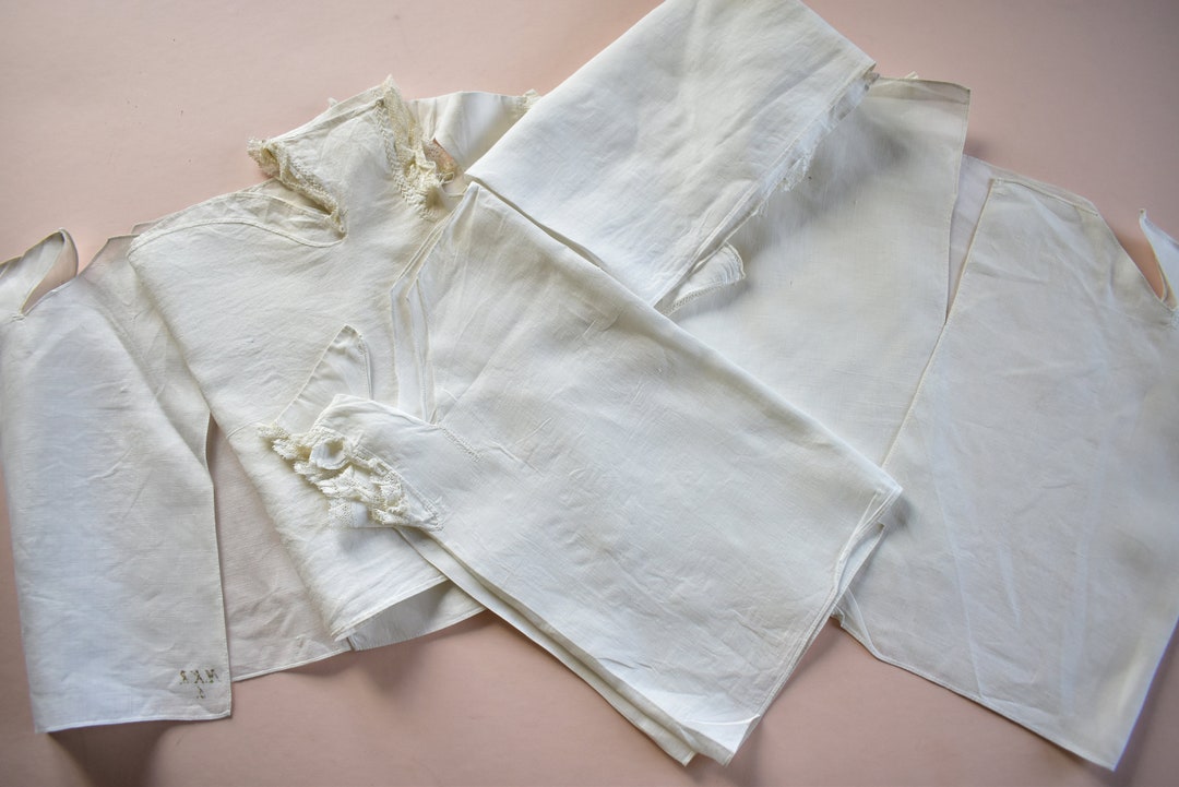 Baby Vests Antique White Cotton X 7 Victorian Edwardian Wrap Swaddling ...