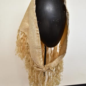 Gold Scarf Metallic Gold Vintage 50's Glamour Triangle Shape - Etsy