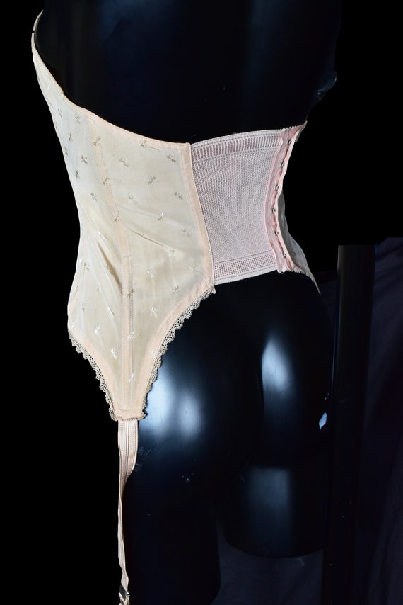50's Corset Full body girdle Pale Peach new suspender… - Gem