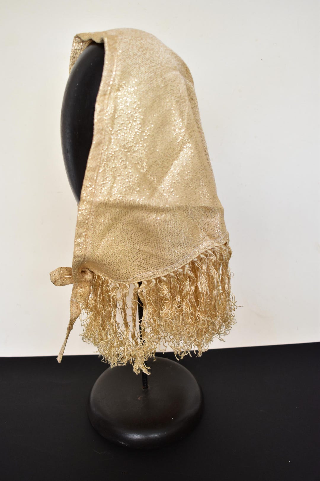 Gold Scarf Metallic Gold Vintage 50's Glamour Triangle Shape - Etsy