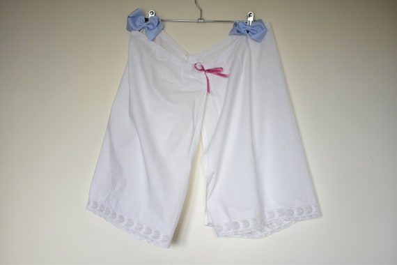 Original Victorian white bloomers open crotch cami kn… - Gem