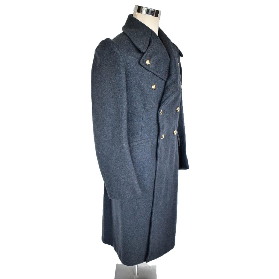 Men's Coat Greatcoat Military Airman's 1966 Grey Blue Wool 36 Chest - Etsy