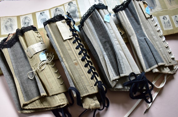 Original Edwardian corsets antique new deadstock seas… - Gem