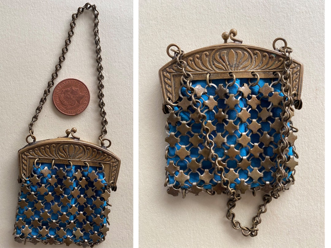 Miniature Chain Mail Purse Bag Chatelaine Gold Tone - Etsy