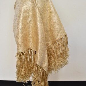 Gold Scarf Metallic Gold Vintage 50's Glamour Triangle Shape - Etsy