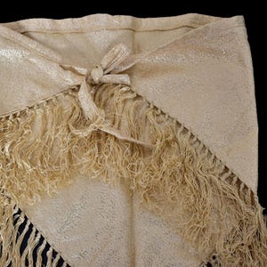 Gold Scarf Metallic Gold Vintage 50's Glamour Triangle Shape - Etsy