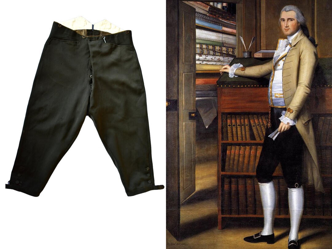 Antique Breeches Black Wool Regency Victorian Men's Button - Etsy