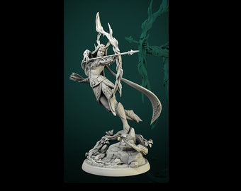 Elf Female Ranger Miniature - Etsy