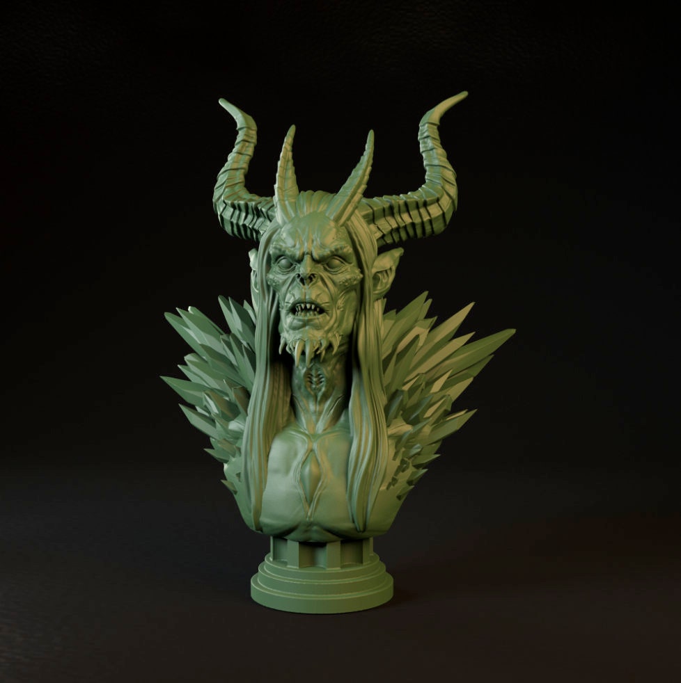 Medivh Vampire Demon Lord Portrait Bust Miniature Curse of | Etsy