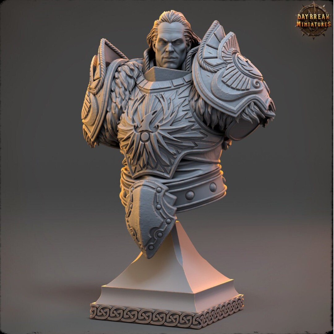 Count Obsidius Wraithflame Vampire Lord Monster Miniature Bust Dungeons ...