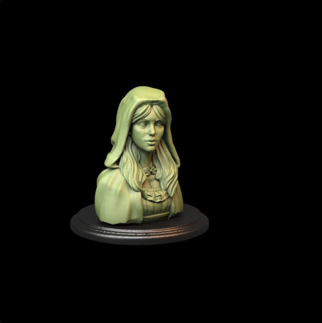 Red Riding Hood Miniature Bust 3D Printer Resin Table Top Role Playing ...