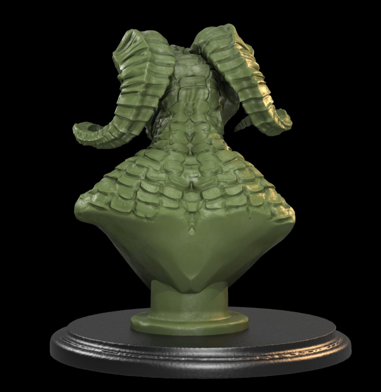 Demon Bust Resin Bust Miniature Dragonborn 75mm Table - Etsy