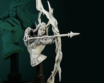 Ranger Female Elf Miniature - Etsy