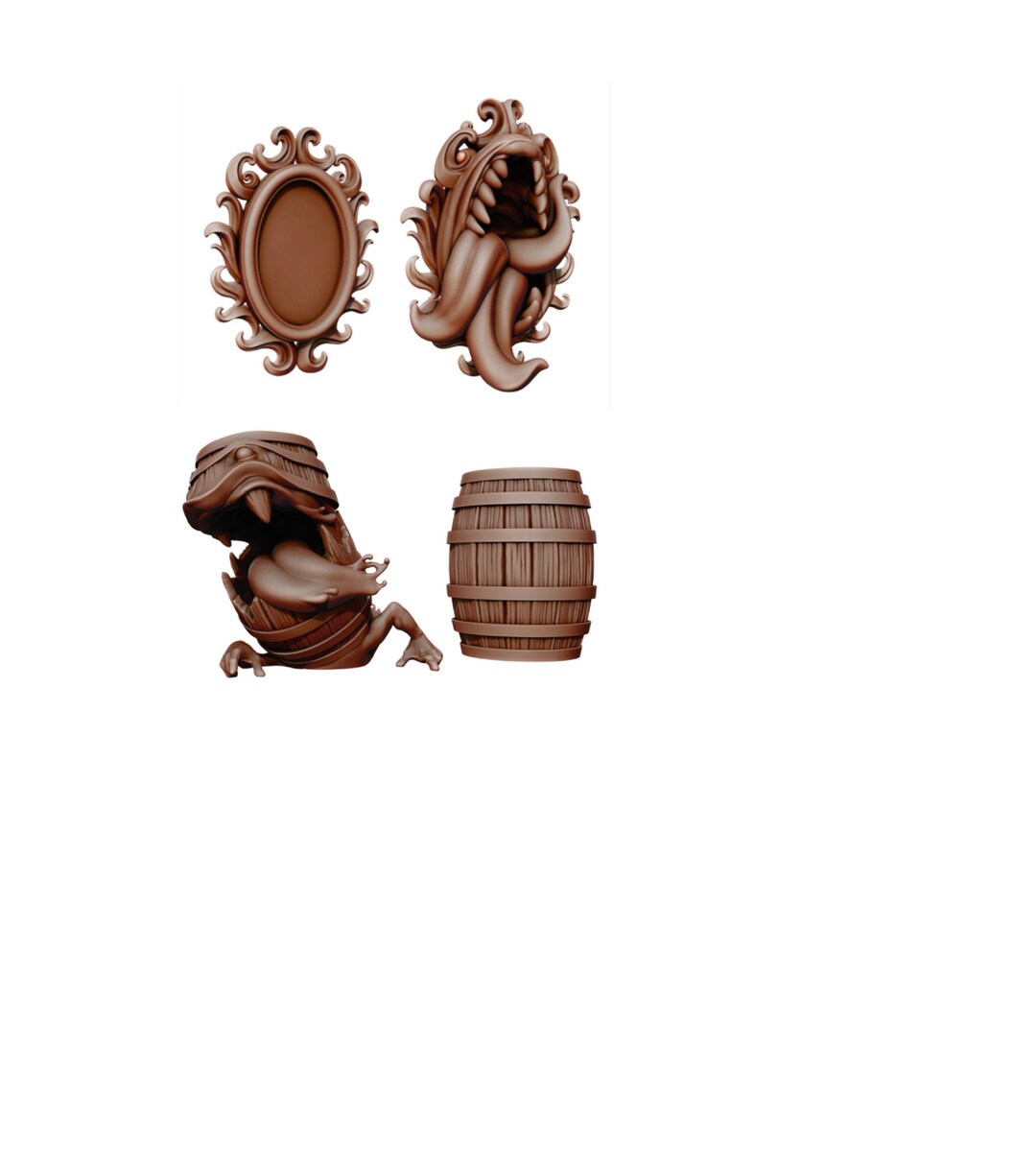 Mimic Miniatures Barrel Mirror 3D Printer Resin Table Top Role Playing ...