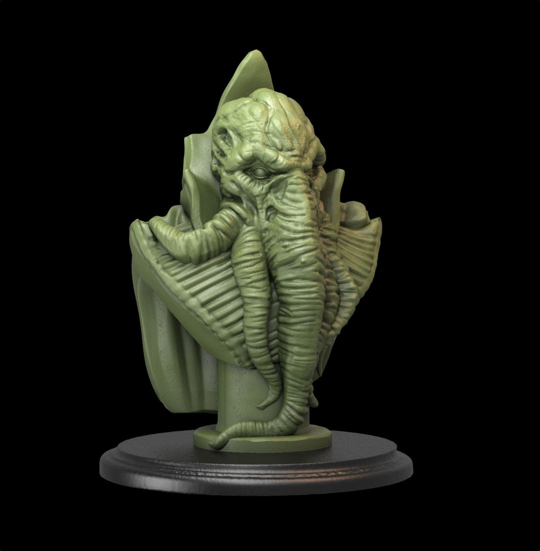 Mind Flayer Portrait Bust Miniature 3D Printer Table Top Role Playing ...