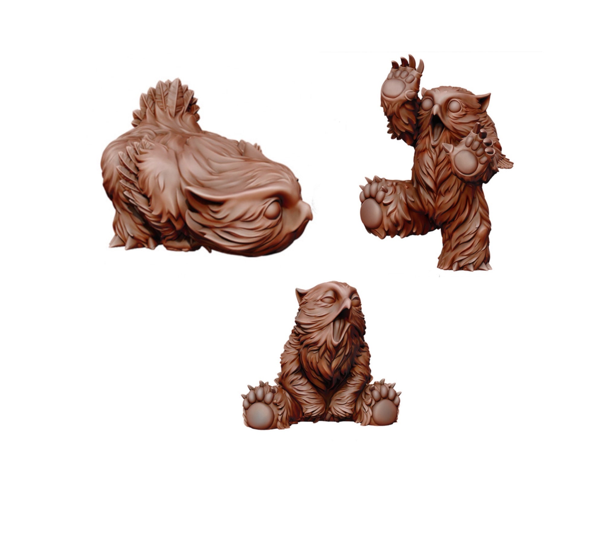 Art & Collectibles Dolls & Miniatures 3D printed resin bear mini etna ...