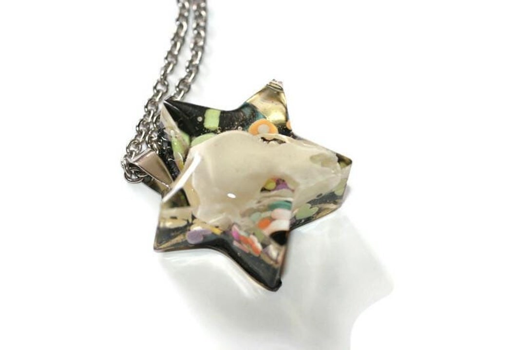Brown Bat Skull Replica Necklace, Realistic Skull Bat, Scanned 3D Print ...